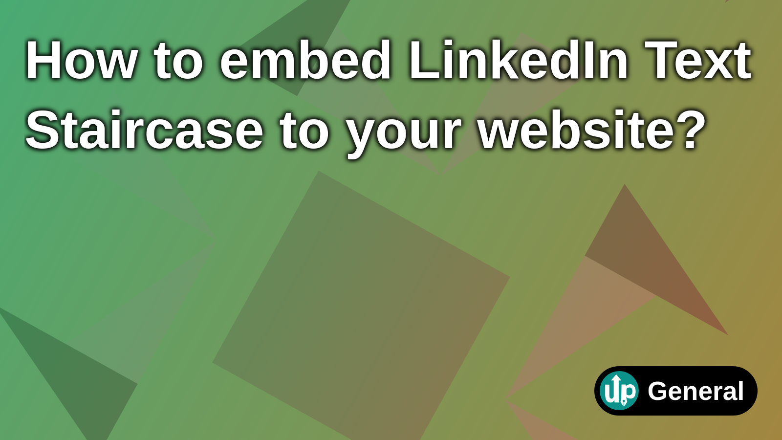 How to embed LinkedIn Text Staircase to your website? | General ...