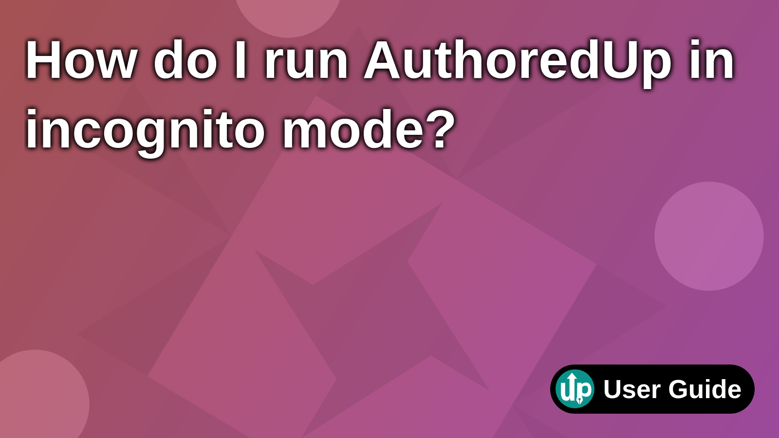 How do I run AuthoredUp in incognito mode? | User guide | AuthoredUp