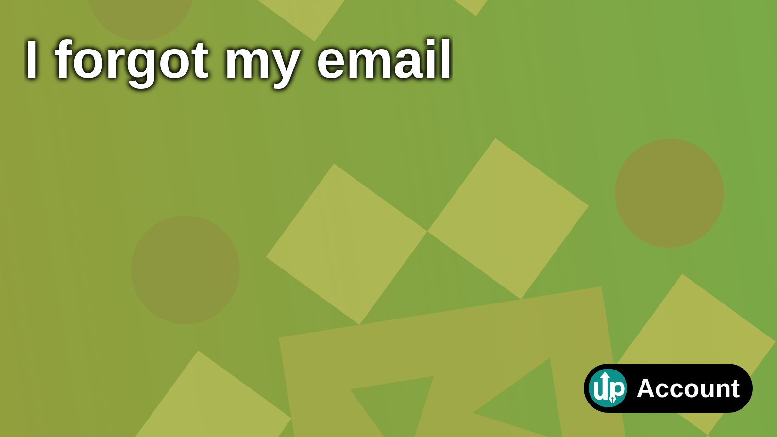 I forgot my email | Account | AuthoredUp