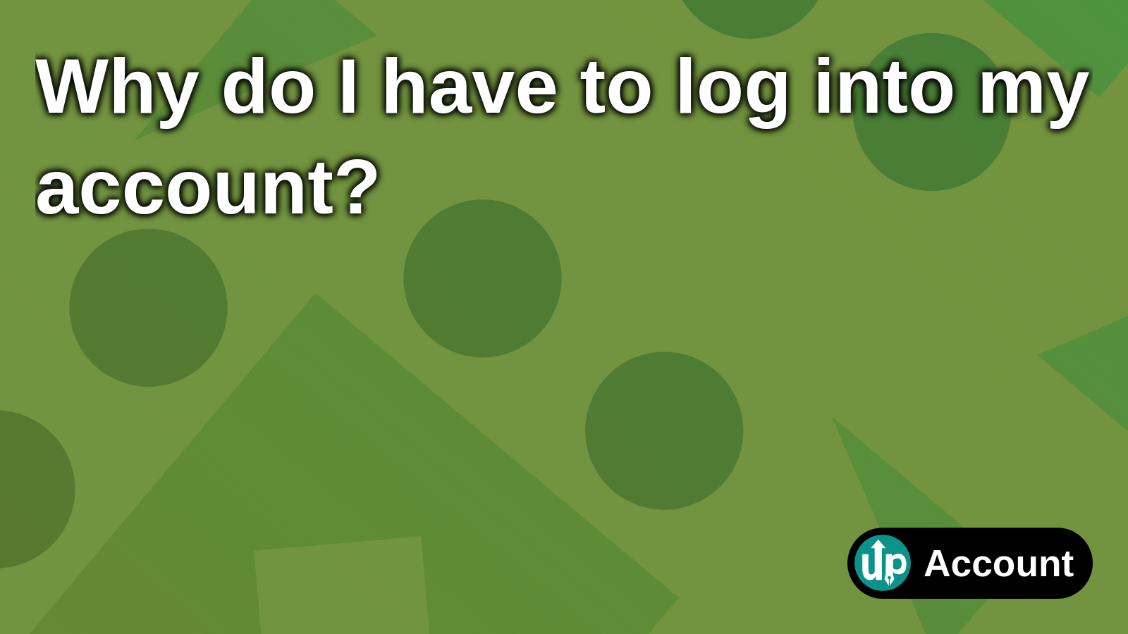 Why do I have to log into my account? | Account | AuthoredUp