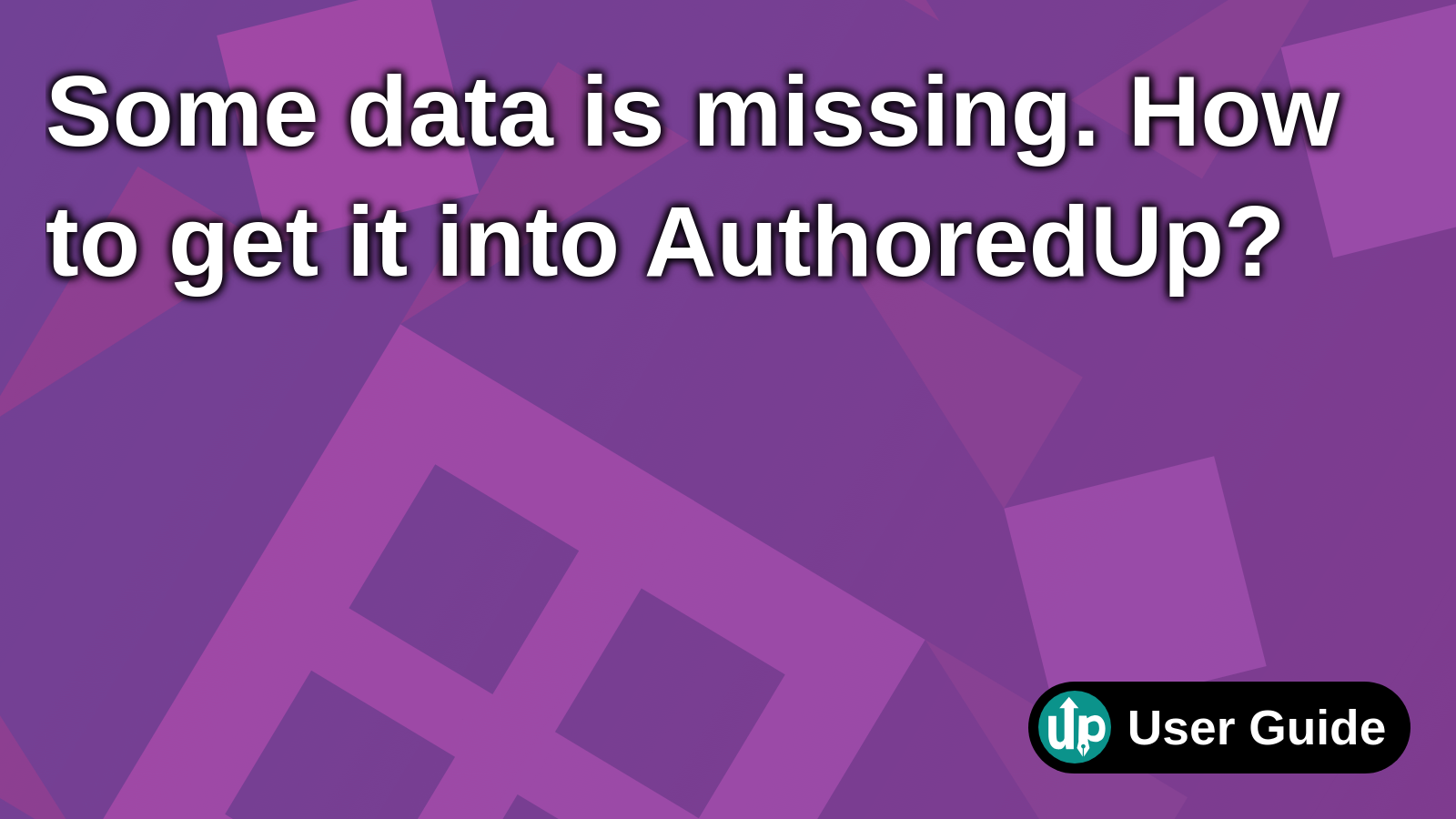 Some data is missing. How to get it into AuthoredUp? | User guide | AuthoredUp